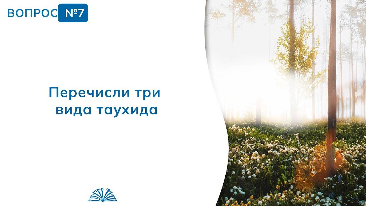 Вопрос № 7. Перечисли три вида таухида | Абу Яхья Крымский