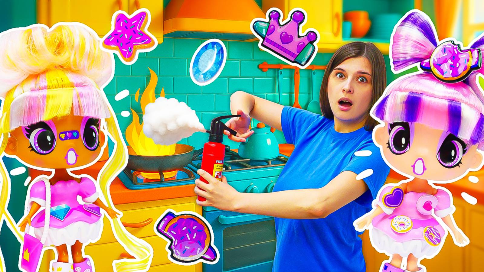 Куклы для девочек Decora Girlz надели на вечеринку одинаковые платья, что делать?