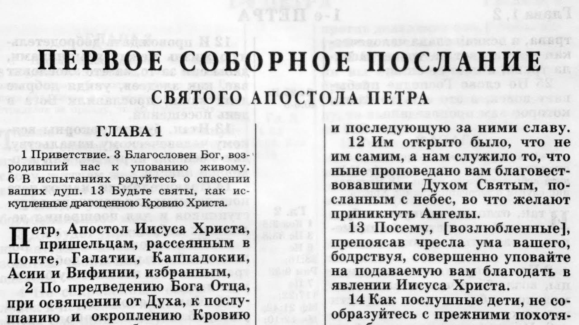 Библия. 1-е послание Петра. Новый Завет (читает Игорь Козлов)