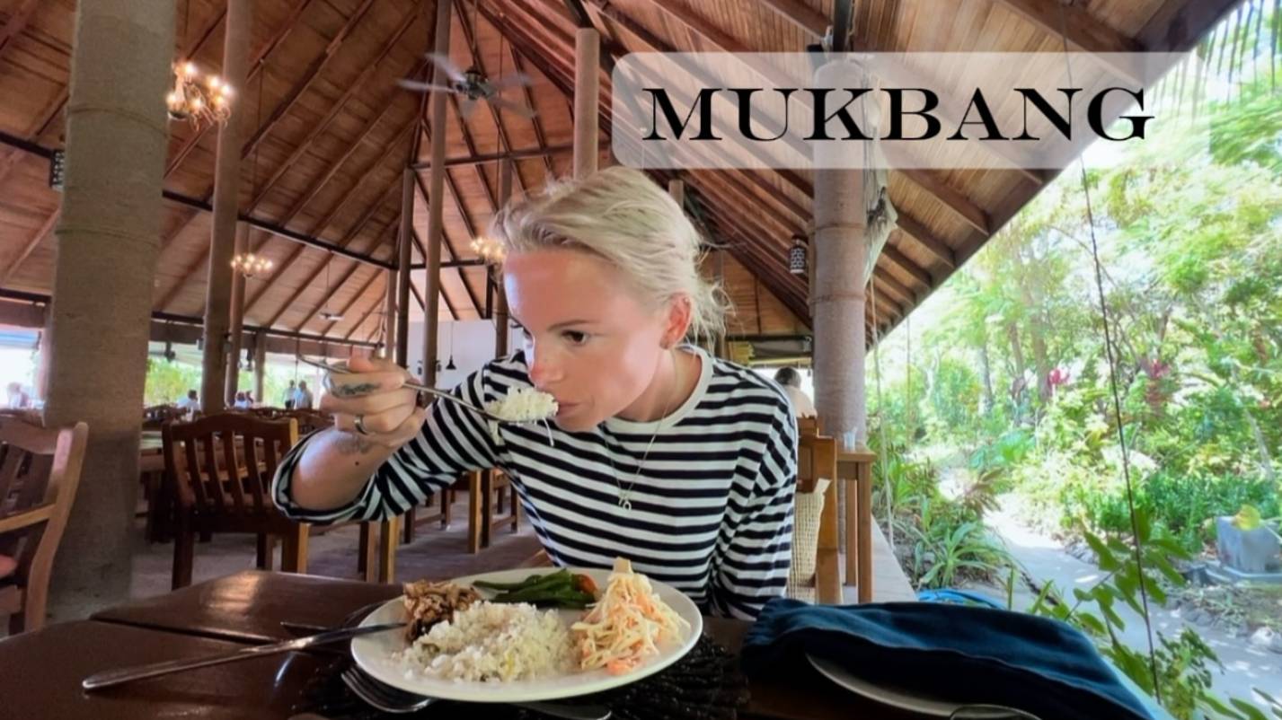 Мукбанг Обед в отеле Medhuhufushi Island Resort 🍽️ Капризничаем и ругаемся на Мальдивах