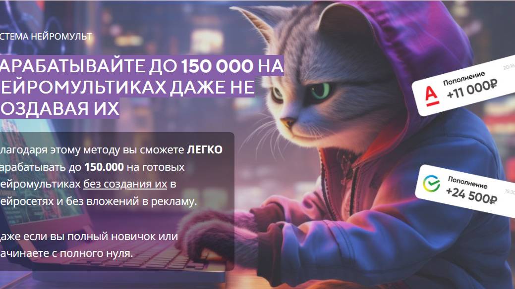 Первые результаты курса от 150 000 на нейро-мультиках не создавая их