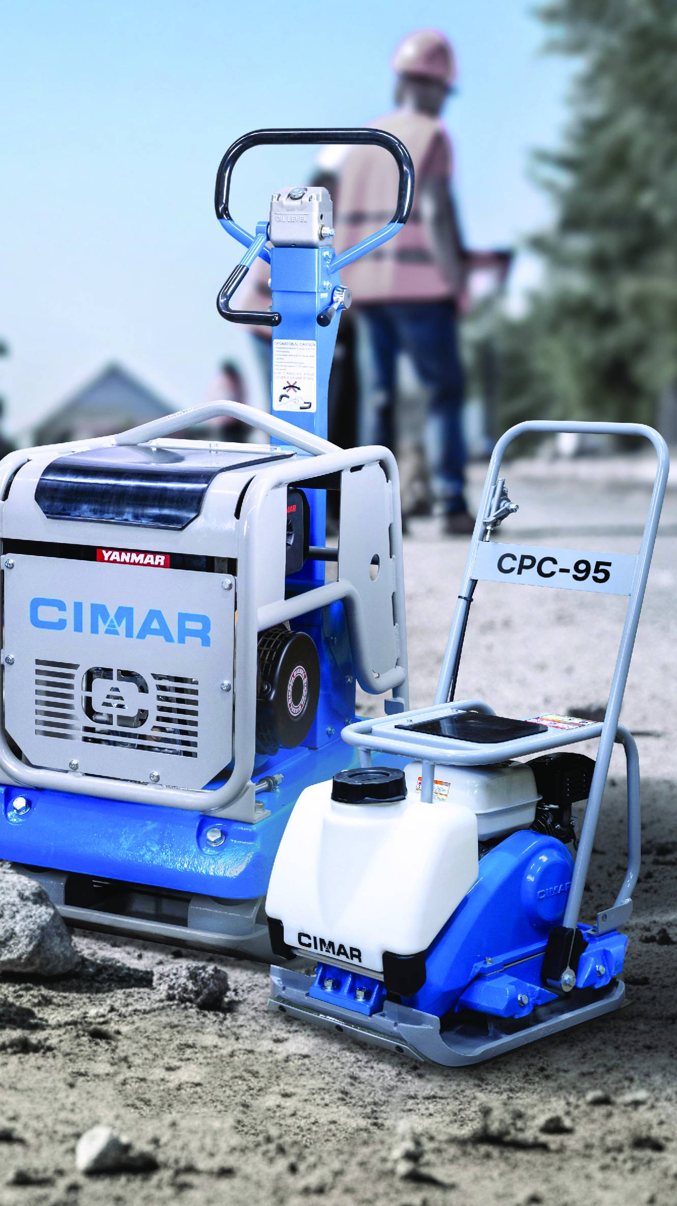 Виброплита прямоходная CIMAR CPC-95-H с бензиновым мотором