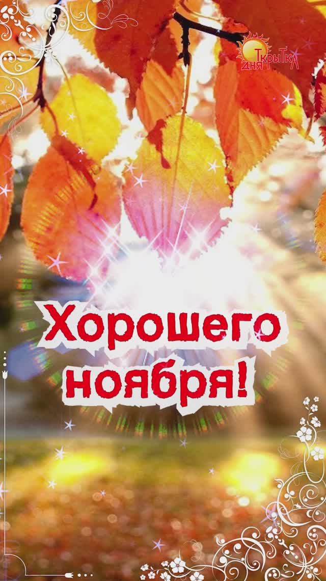 Хорошего ноября! Поздравление с 1 ноября
