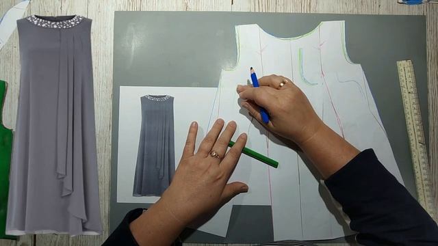 Моделирование. Вечернее платье или на каждый день. Выкройка № 1856.