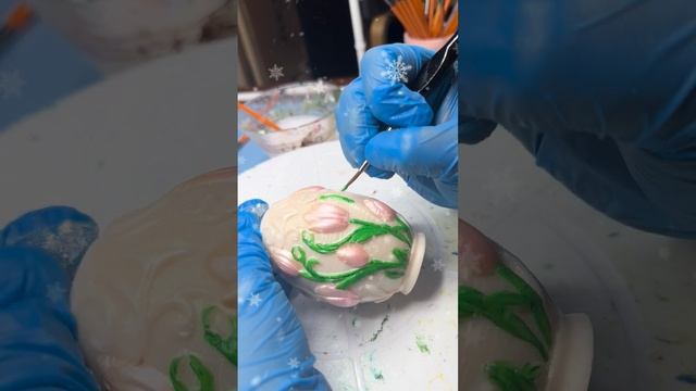 Свеча пасхальное яйцо. Ручная работа на заказ. Роспись художником в ручную.