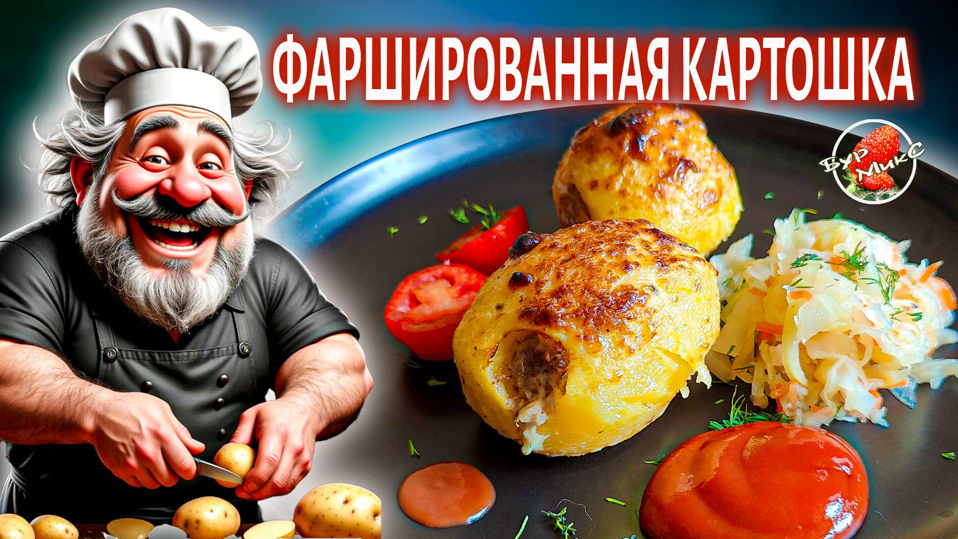 Фаршированный картофель в духовке
