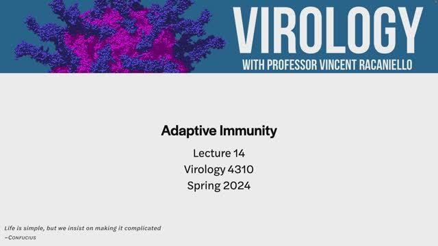 Virology Lectures 2024 #14_ Adaptive defenses