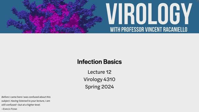 Virology Lectures 2024 #12_ Infection basics