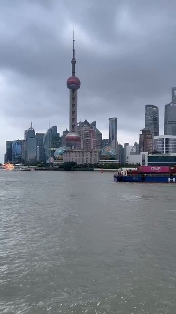 Набережная реки Шанхай #шанхай