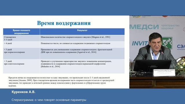 Куренков Александр Викторович "Спермограмма: о чем говорят основные параметры"