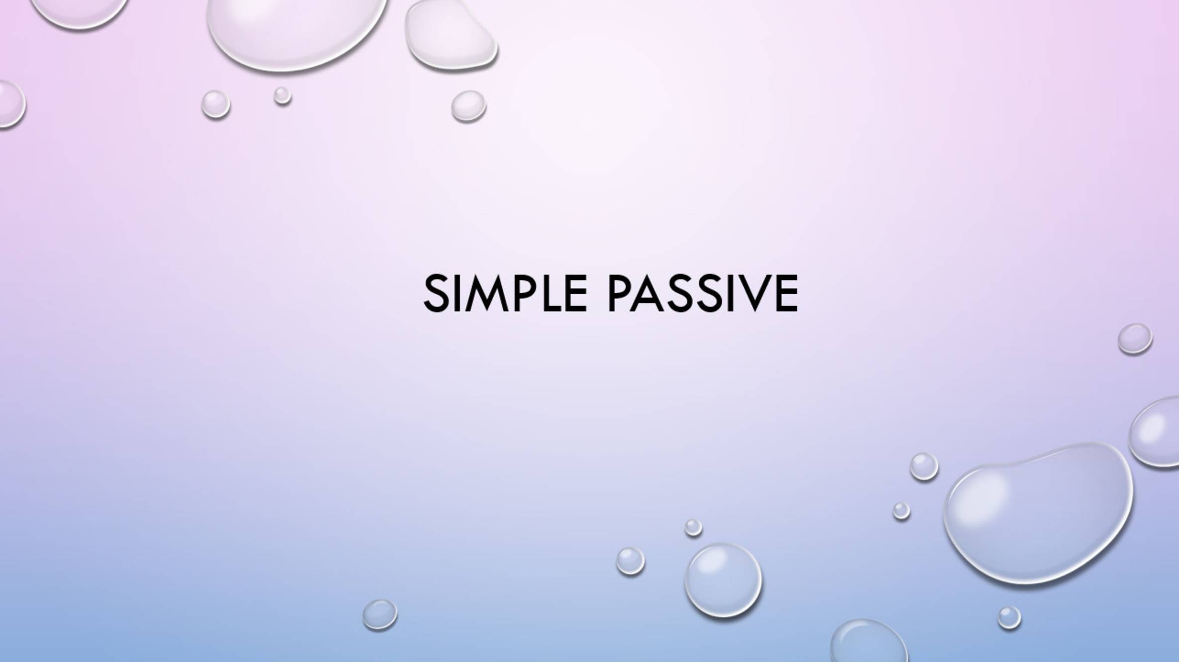 Simple passive