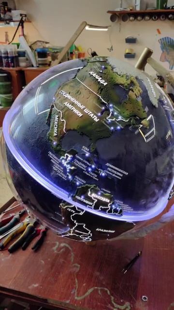 Движение макета глобуса