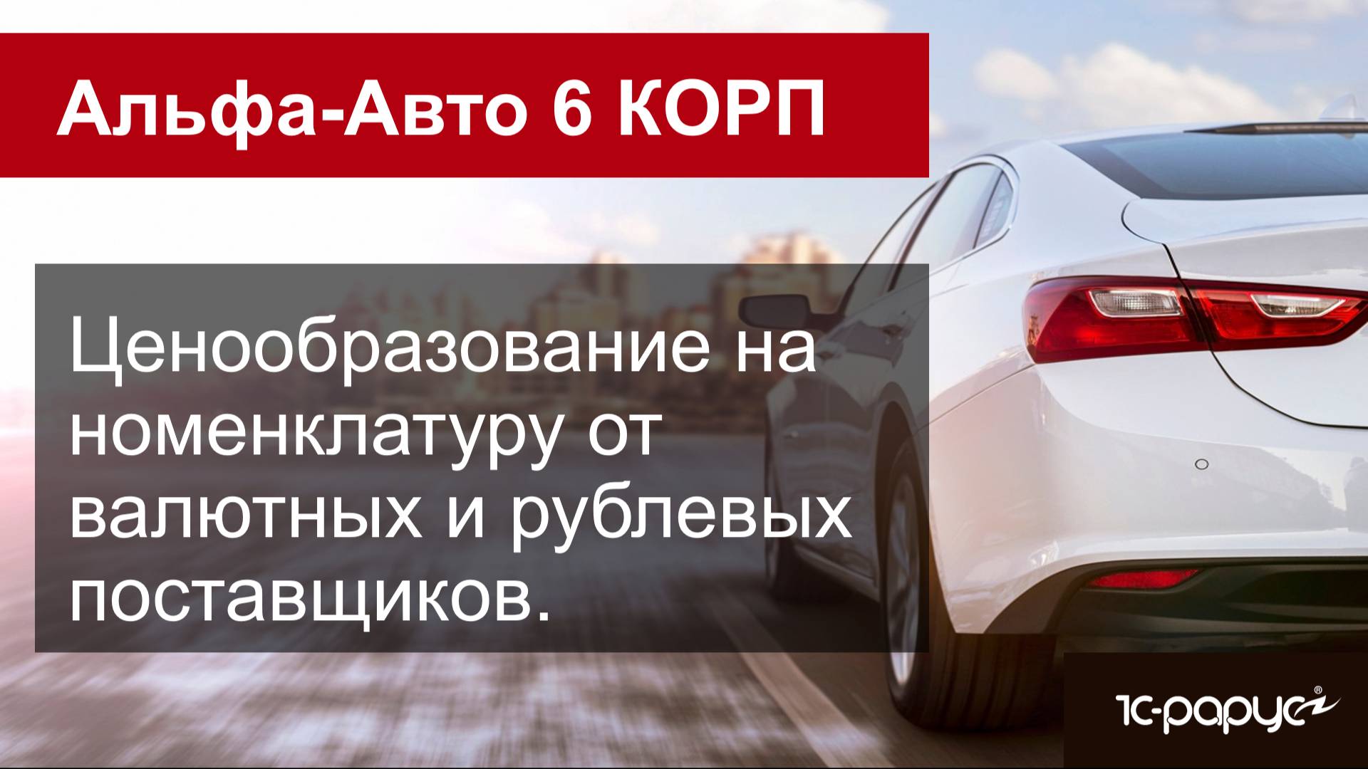 Ценообразование номенклатуры от валютных и рублевых поставщиков в Альфа-Авто редакция 6