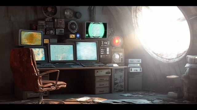 The hidden outpost at the top of the building. Relaxing dystopian ambient music