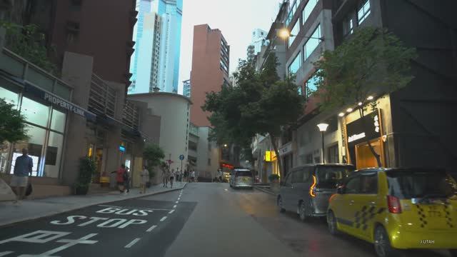 Гонконг 4K - Закат на Голливуд-роуд - Поездка в центр города