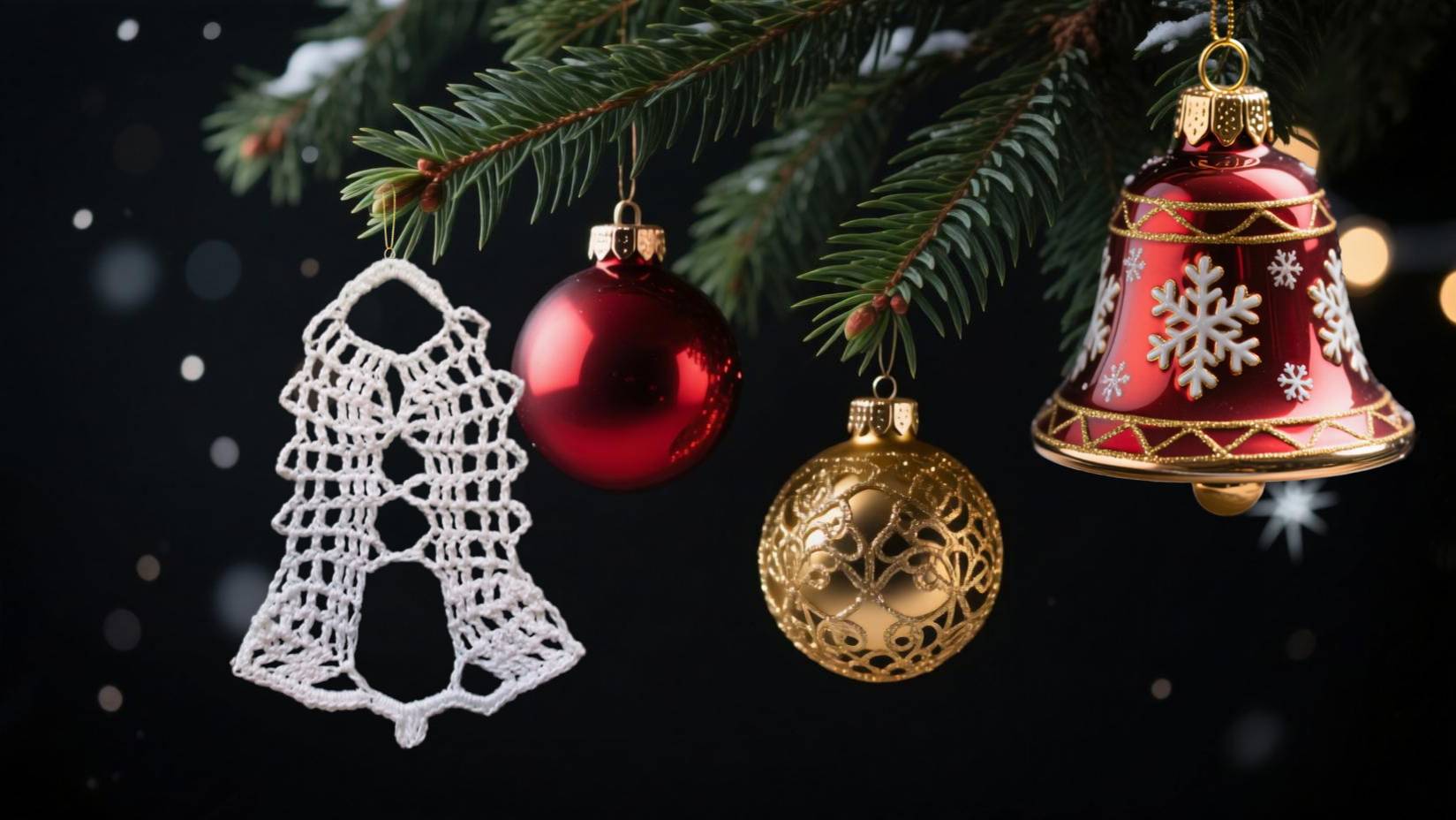 Колокольчик крючком - новогоднее украшение (брюггское кружево) - мастер класс