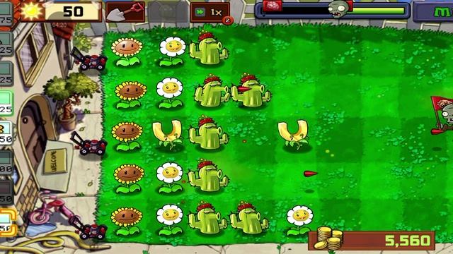 Прохожу PVZ 1 level 1-4 кампания 2