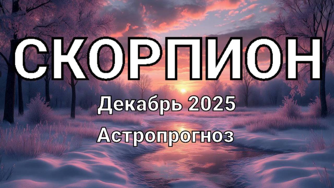 СКОРПИОН. Декабрь 2025 год. Астропрогноз