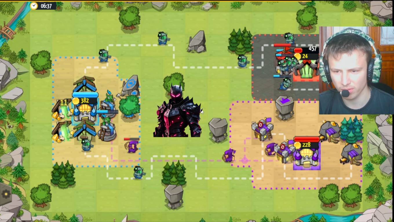 тёмный рыцарь одолел в компании 2 базы противника новыми картами в Like A King! 26 серия.