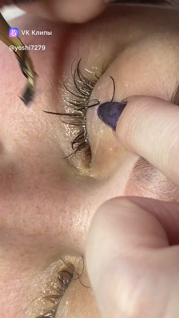 Снятие ресниц Led ремувером