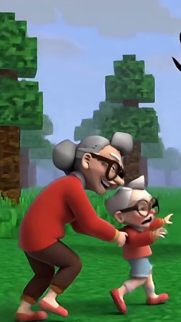 Олень и Бабка с внуком#1#роблокс.Deer and Grandma with Grandson#roblox#minecraft