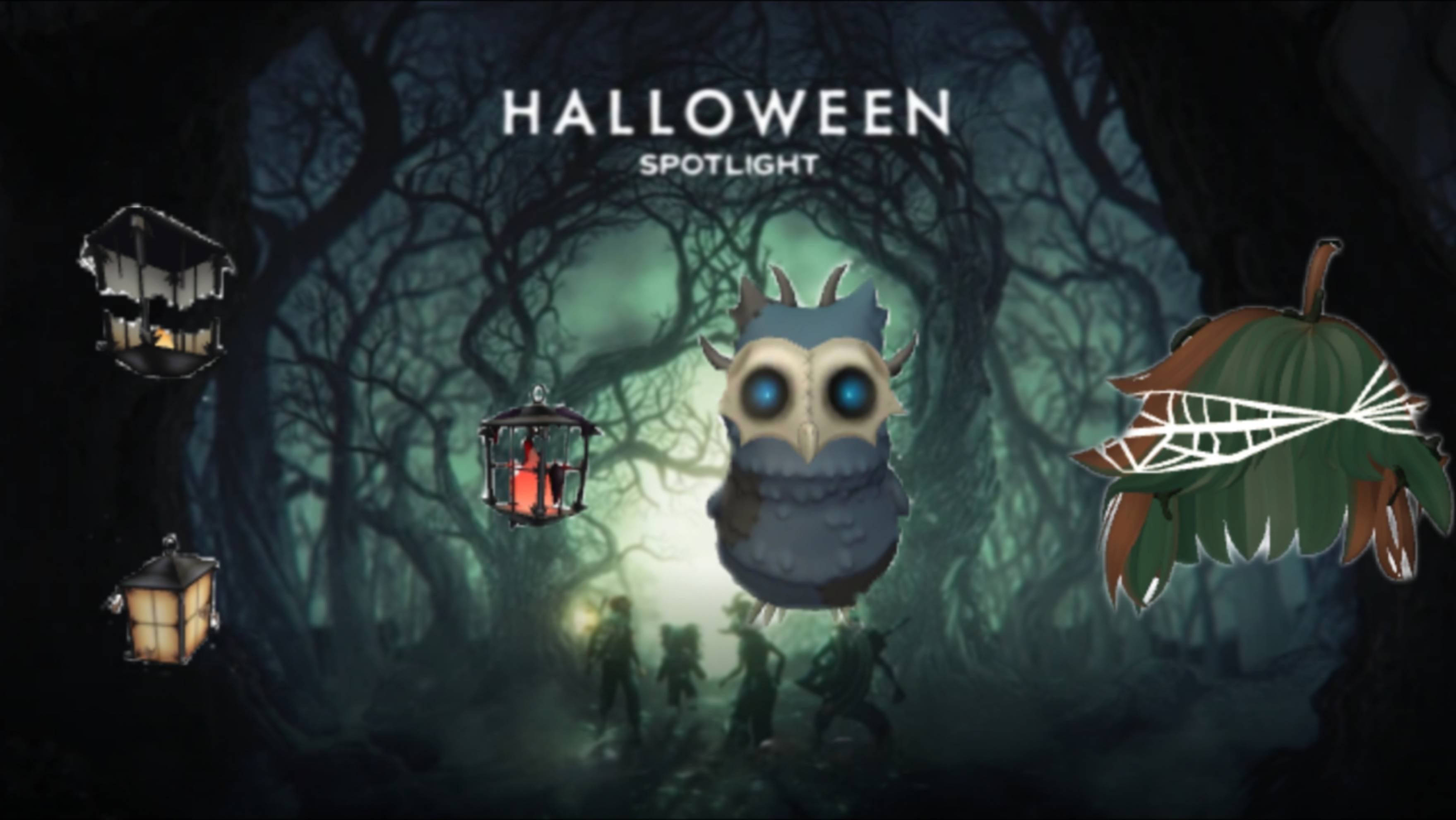 Halloween ивент"Неземные фонари,Густые волосы,Наблюдатель в тишине".Roblox event Halloween Spotlight