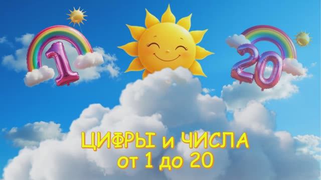ЦИФРЫ и ЧИСЛА ОТ 1 до 20 | Учим цифры | Учим числа | Счет от 1 до 20