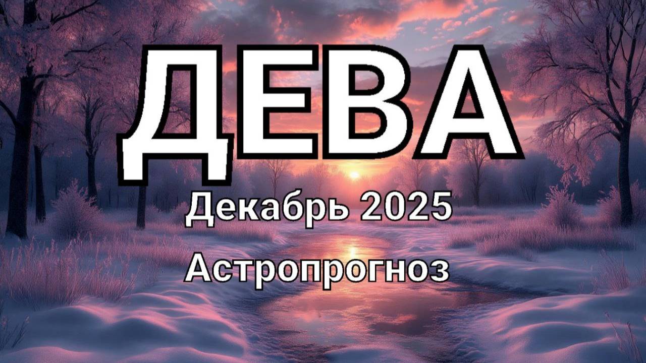 ДЕВА. Декабрь 2025 год. Астропрогноз