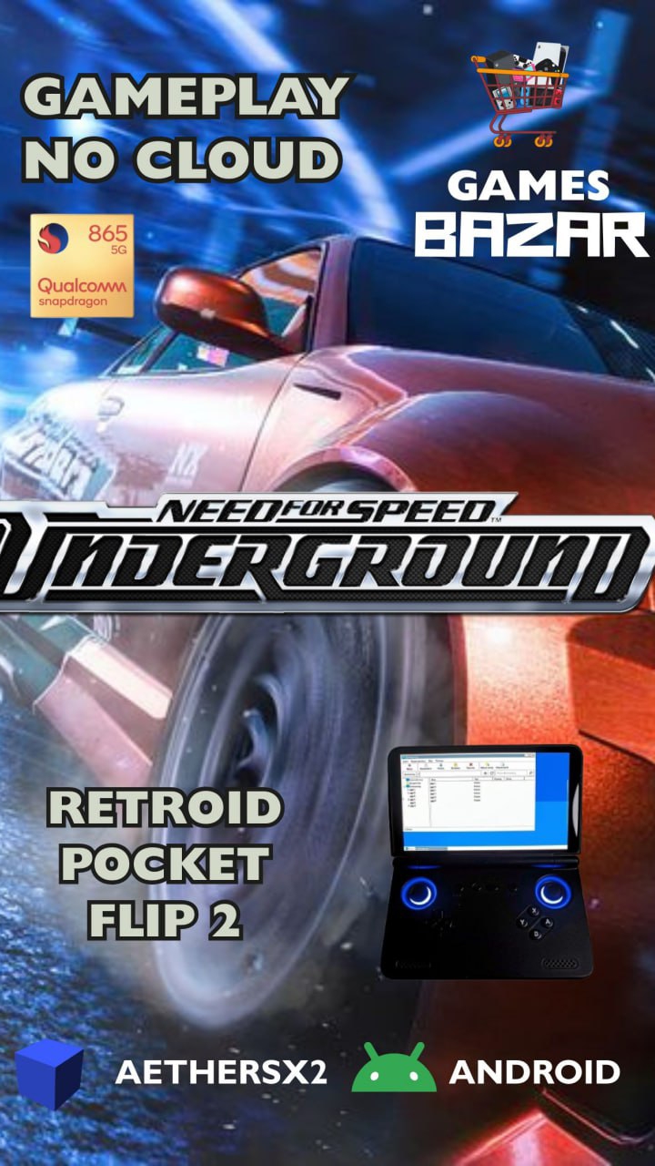 Need for speed underground PS2 AetherSX2  Retroid pocket flip 2#games #retroidpocket#aethersx2