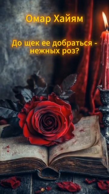 Омар Хайям "До щек ее добраться..." #стихи #музыка