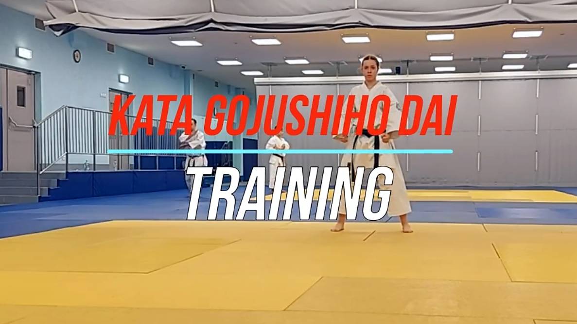 Сётокан каратэ ката Годзюшихо Дай (девушки 15 лет) тренировка
