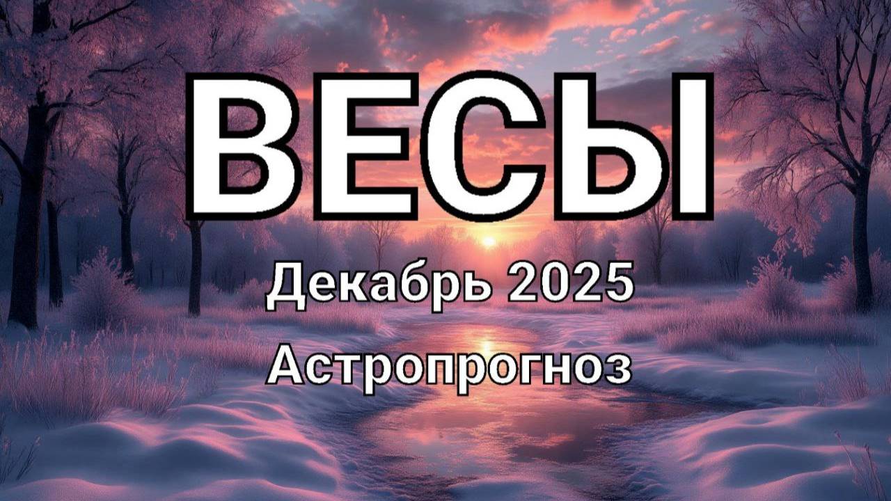 ВЕСЫ. Декабрь 2025 год. Астропрогноз