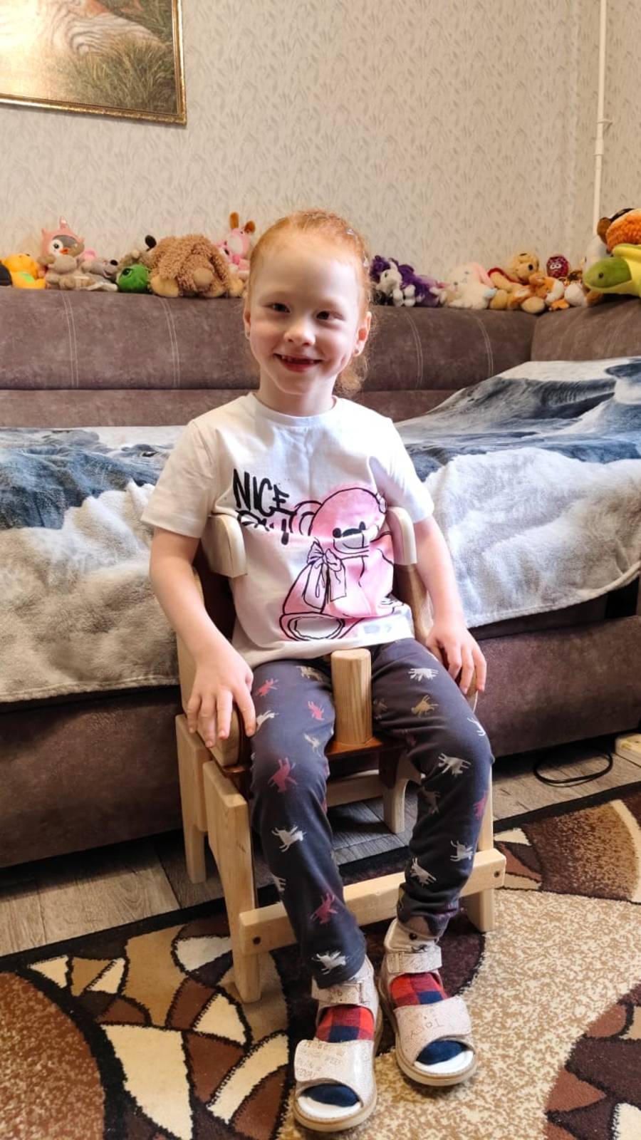 Яна на занятии с папой