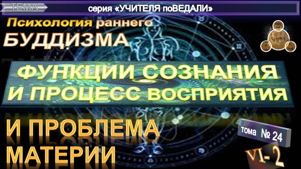 (24) ФУНКЦИИ СОЗНАНИЯ И ПРОЦЕСС ВОСПРИЯТИЯ-И ПРОБЛЕМА МАТЕРИИ - ПСИХОЛОГИЯ РАННЕГО БУДДИЗМА