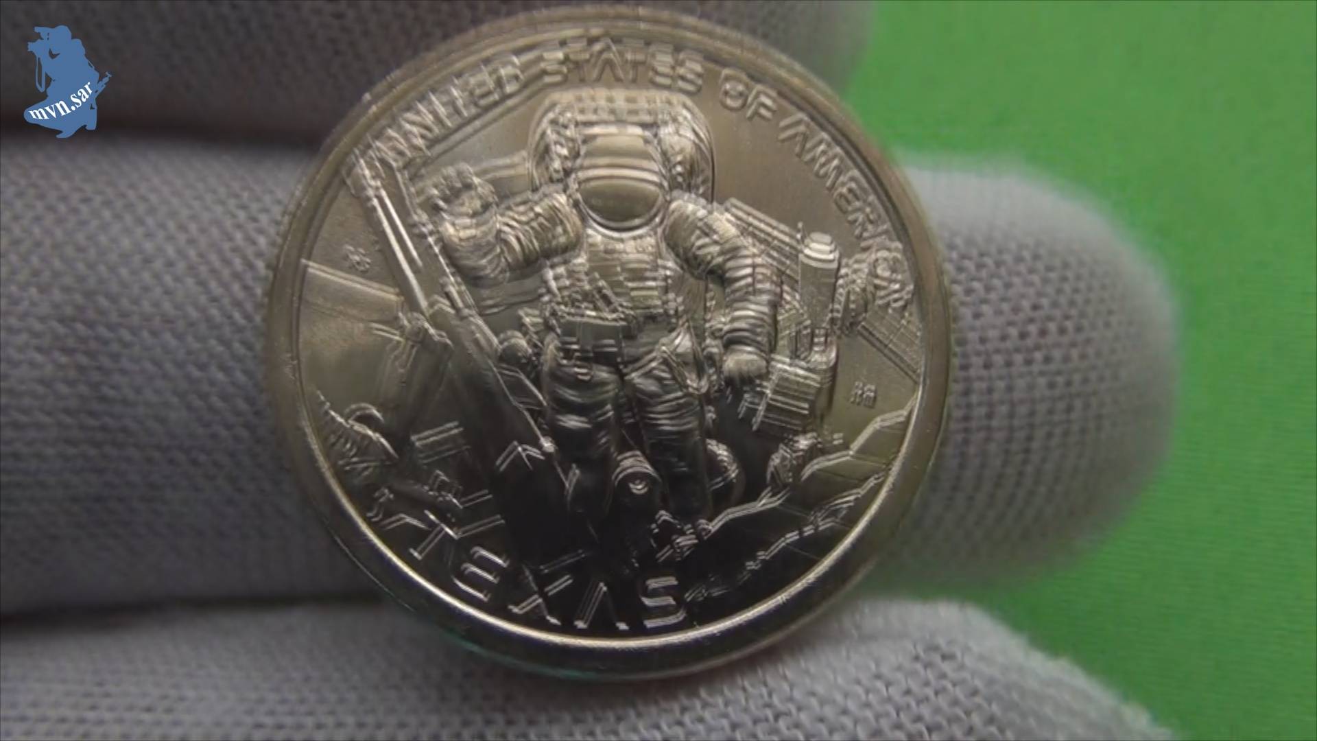 США. 1 доллар 2025 год. Денвер .Космический центр имени Линдона Джонсона в Техасе. #917