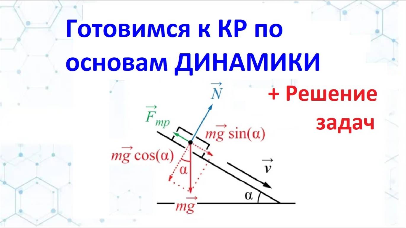 Готовимся к КР по основам ДИНАМИКЕ. Решение задач от законов Ньютона до НАКЛОННОЙ плоскости