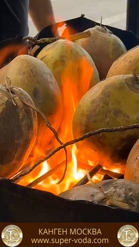 ЖАРЕНЫЙ КОКОС 🍨😋 #еда #вкусно #кухня #кокос #кокосовоемолоко #кокосоваяпальма #деликатес #костер