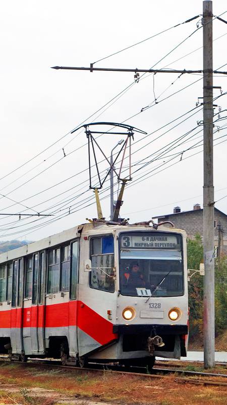 🟢ТРАМВАЙ 71-608КМ🟢1328🟢МАРШРУТ 10🟢Г САРАТОВ🟢