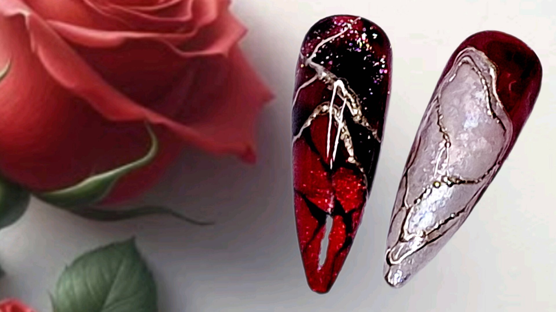 Эффектный праздничный маникюр 2025. МК