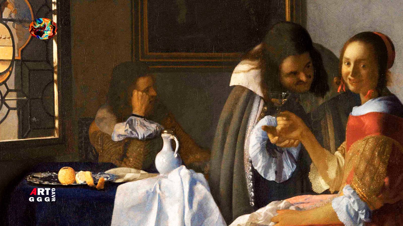 Ян Вермеер. Девушка с бокалом вина.