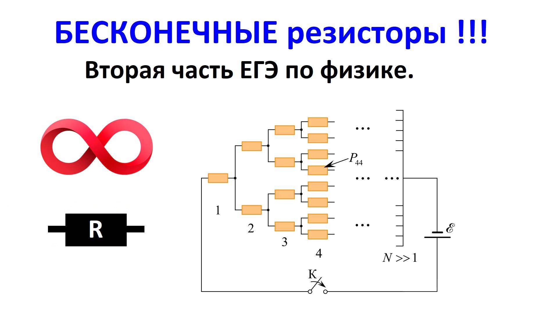 БЕСКОНЕЧНЫЕ резисторы !!! Вторая часть ЕГЭ по физике.