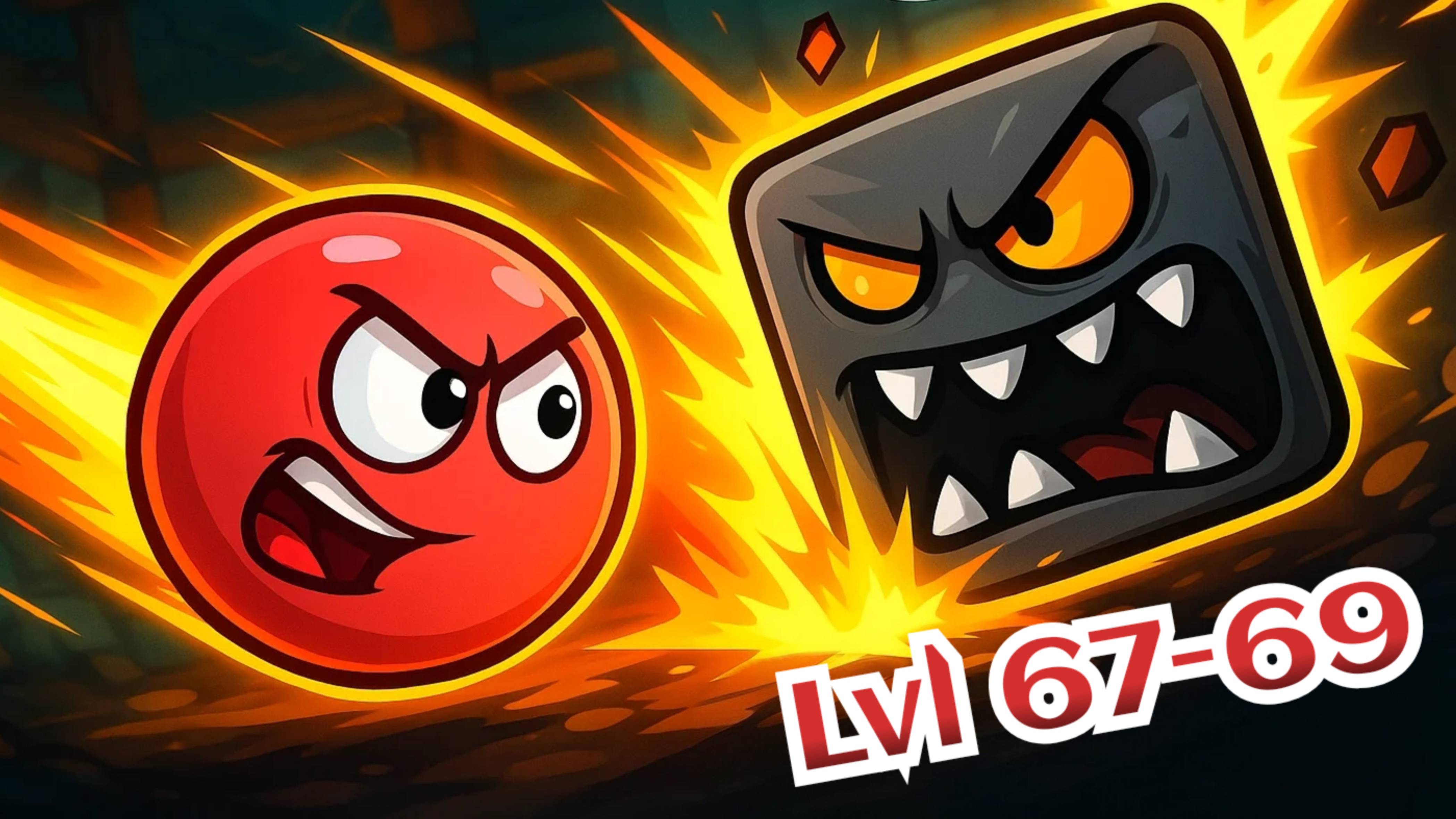 🔴ИГРАЕМ В КРАСНЫЙ ШАРИК. Подземные ходы. Уровни 67-69🕹 Red Ball 4 НА ВРЕМЯ.