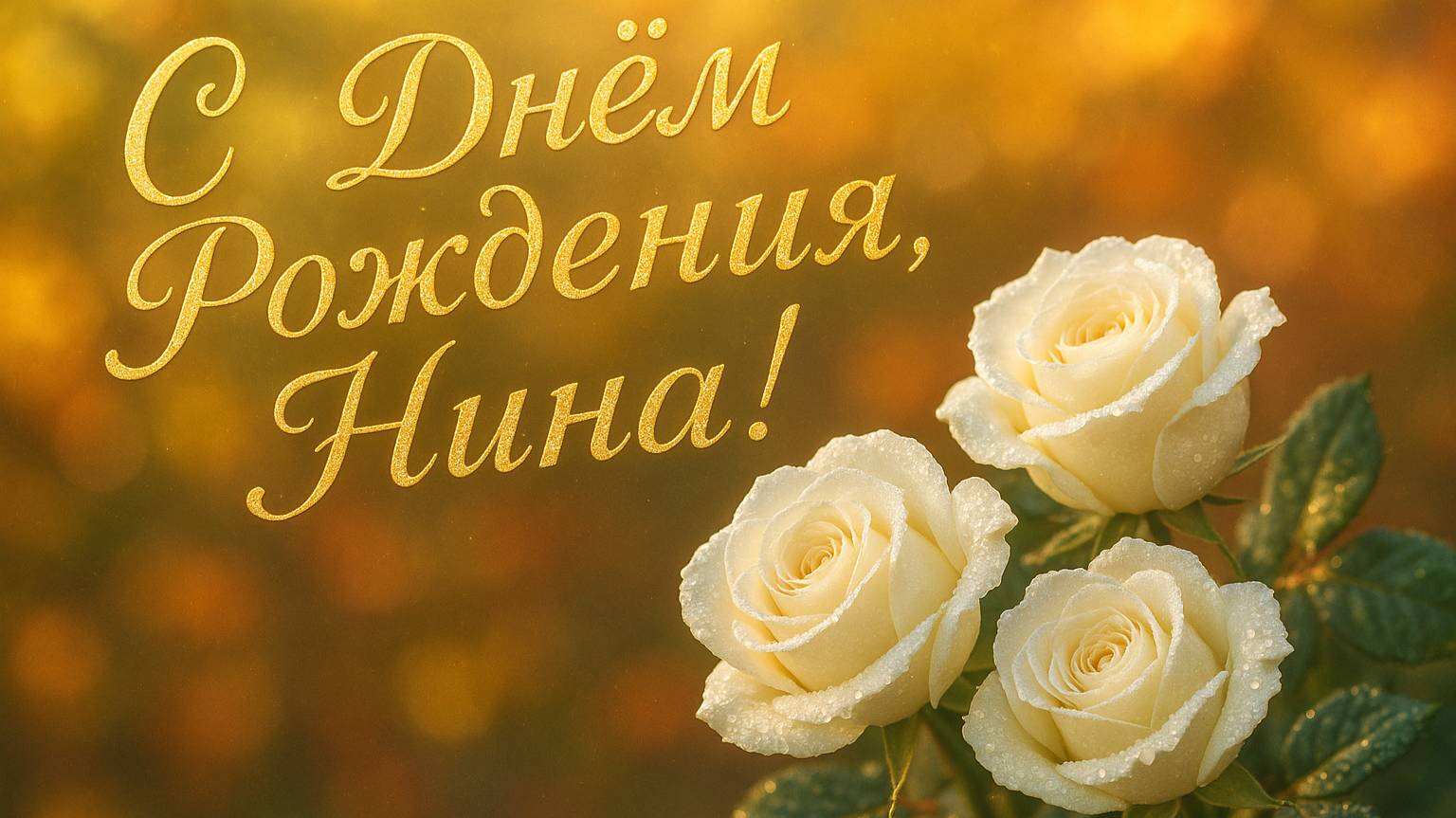 С Днём рождения Нина! Поздравления для Нины!(Осень)