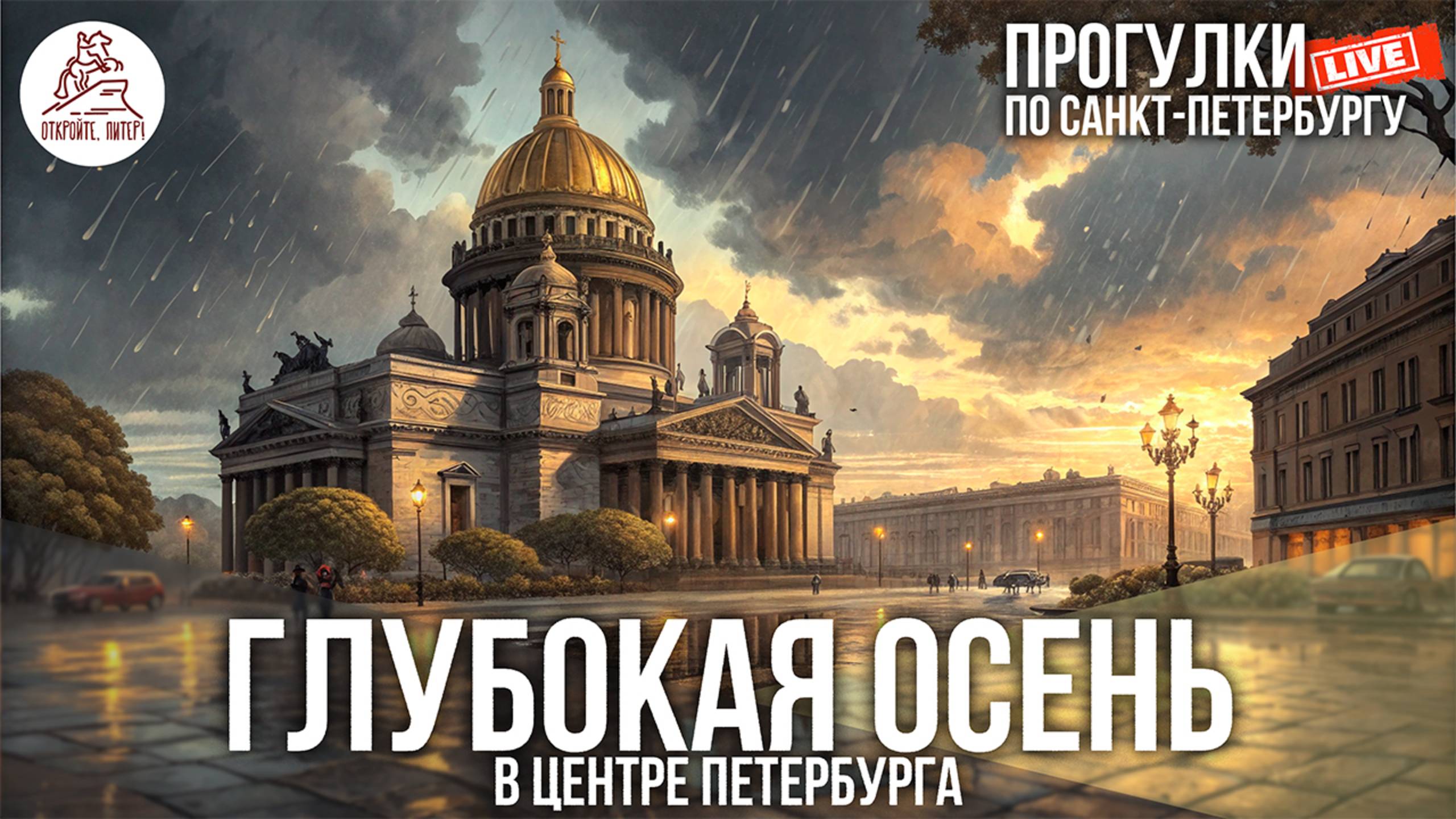 ГЛУБОКАЯ ОСЕНЬ В ЦЕНТРЕ ПЕТЕРБУРГА. ПРОГУЛКА #LIVE