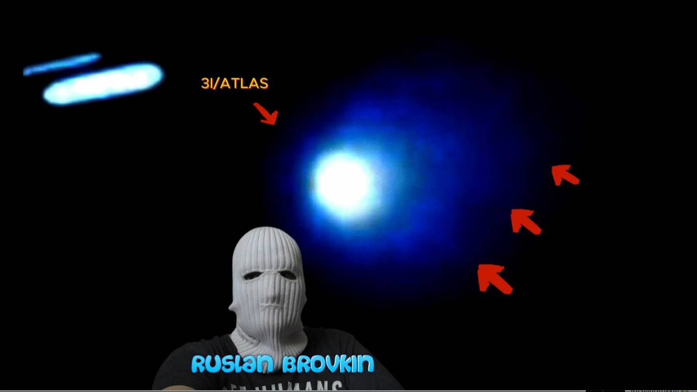 3I ATLAS ТАЩИТ ЗА СОБОЙ ГРУЗОВИК - КОНТЕЙНЕР, А НА НЁМ ЕЩЁ ЕСТЬ ТРИ НЛО.