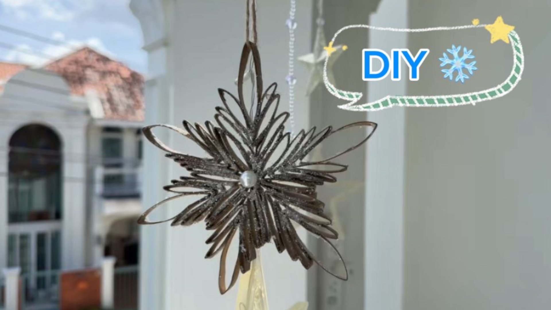 Снежинка ❄️ из втулки от туалетной бумаги 🧻