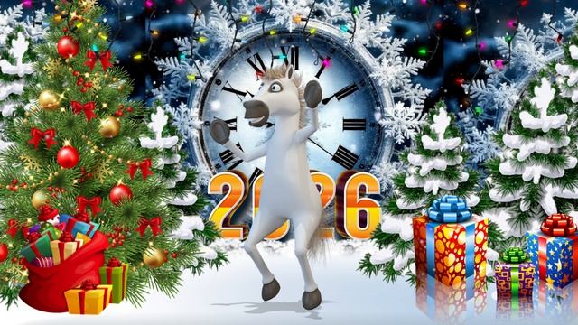 Футаж №7 С Новым 2026 годом! Новогодние Футажи для Творчества 2026 года!