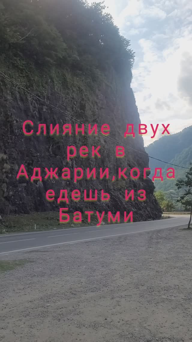 Слияние двух рек в Аджарии,когда едешь из Батуми#shorts
