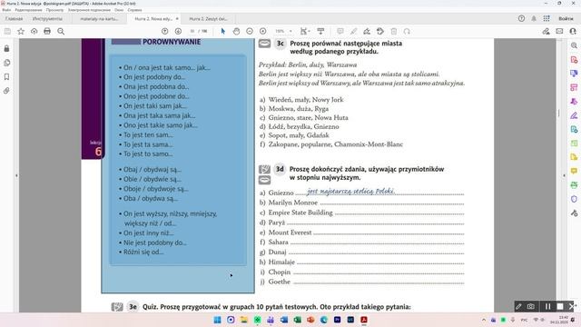 Hurra A2  урок 6, сравнение повторение