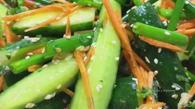 Салаты из огурцов.